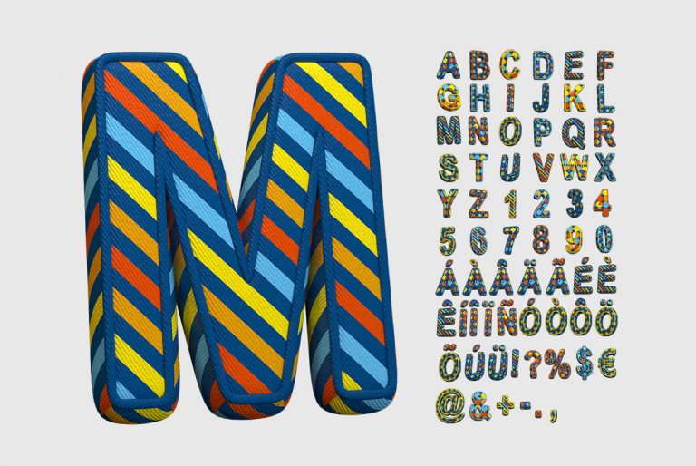 Color Textile Font - Creative OpenType Typeface | Handmadefont.com