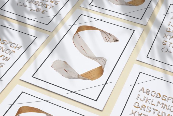 Birch Font - Wooden OpenType Alphabet | Handmadefont.com