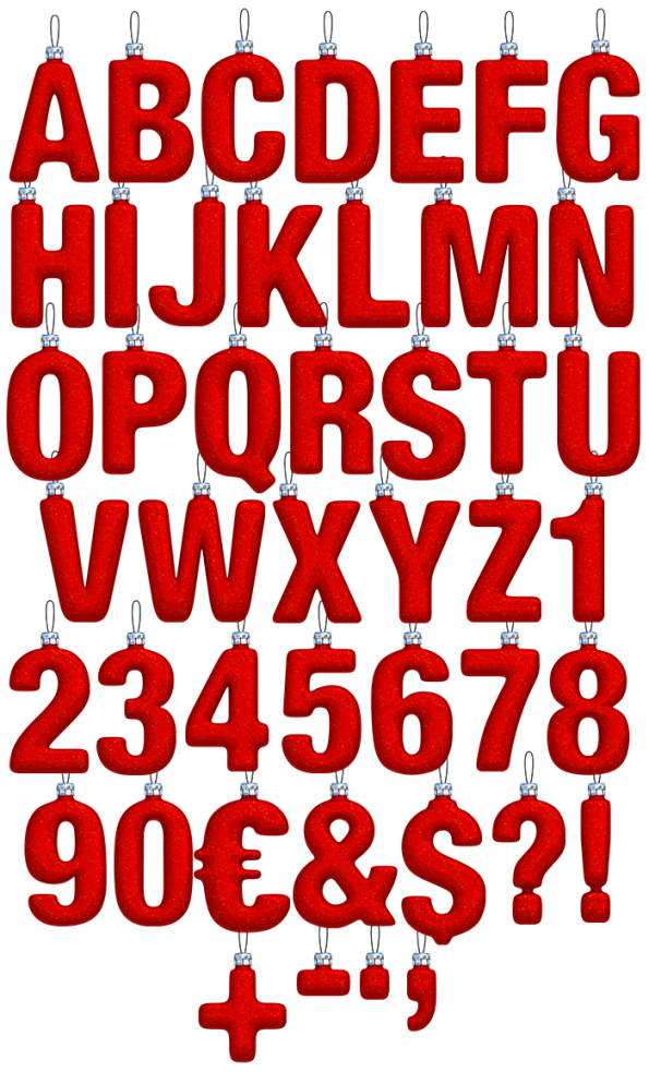 Buy Christmas Ball Font And Dress Your Christmas Typography Artwork