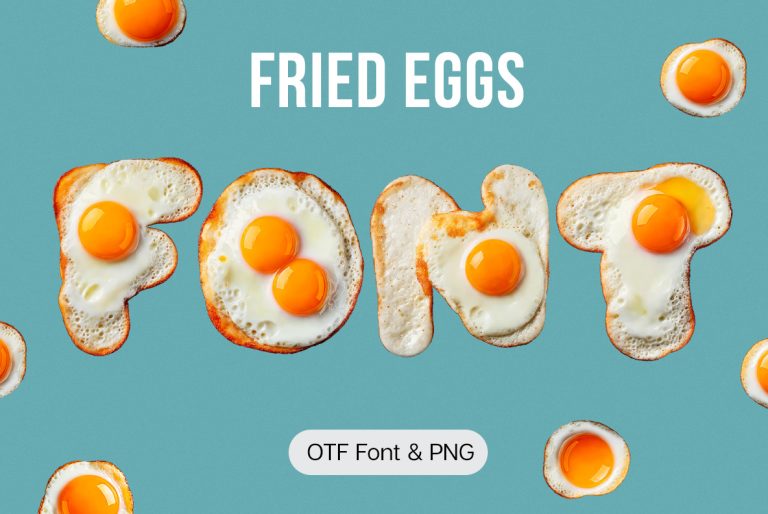 Fried Eggs Font - A Unique Tasty Alphabet | Handmadefont.com