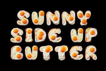 Fried Eggs Font - A Unique Tasty Alphabet | Handmadefont.com