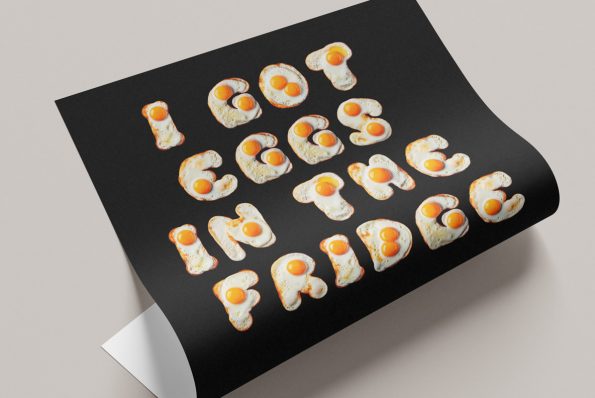 Fried Eggs Font - A Unique Tasty Alphabet | Handmadefont.com