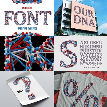 Molecule Font - Medical OpenType Alphabet | Handmadefont.com