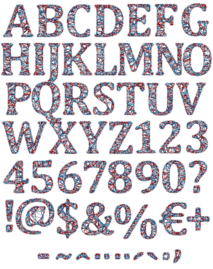 Molecule Font - Medical OpenType Alphabet | Handmadefont.com
