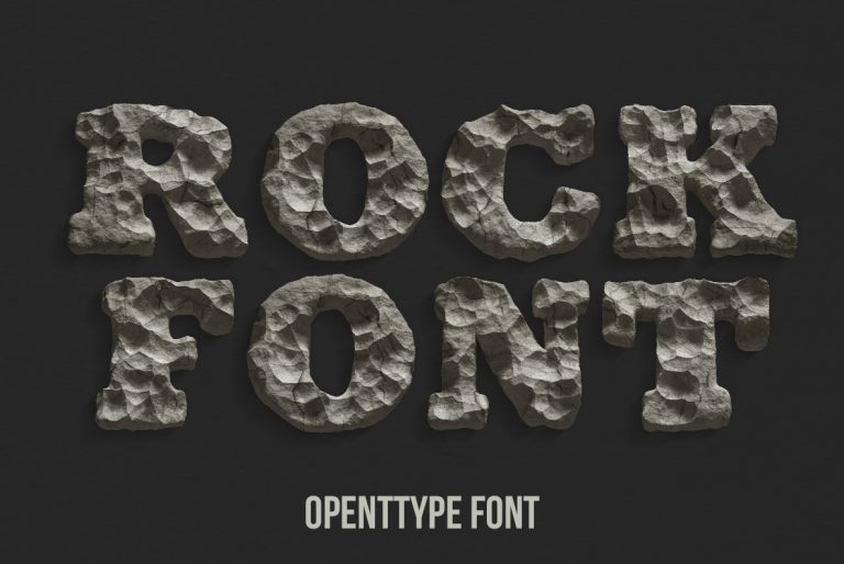 Rock Font - Stone OpenType Typeface | Handmadefont