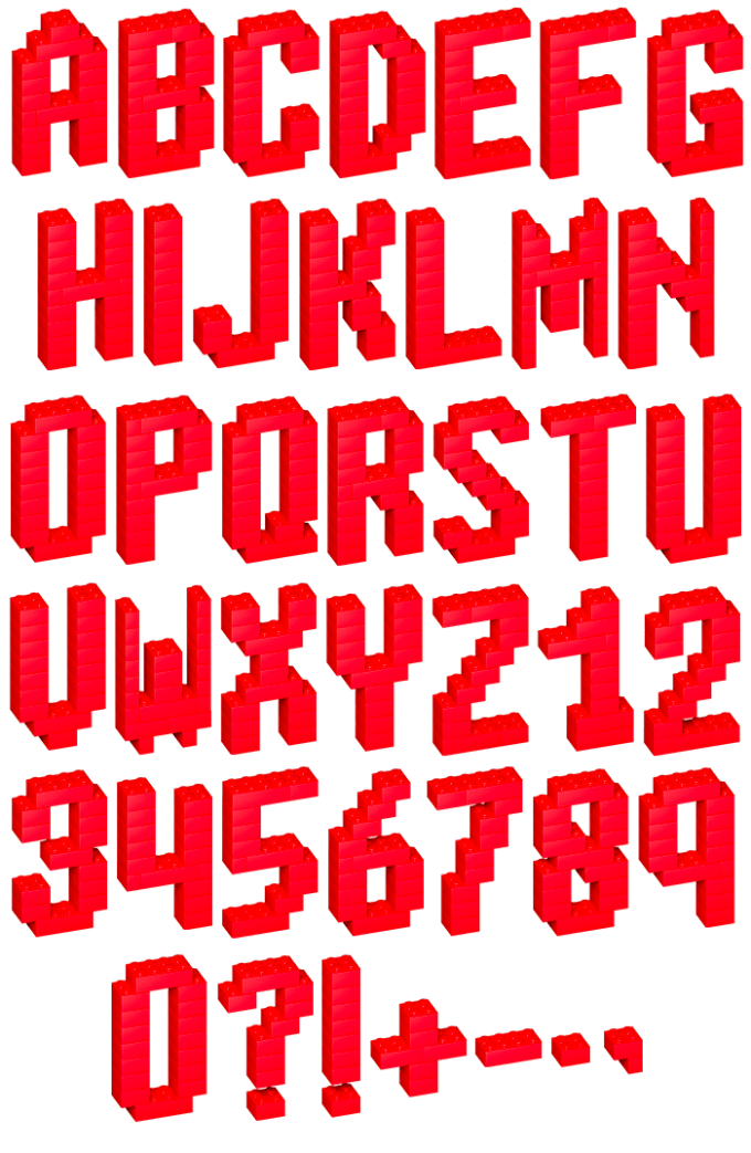 Lego Red Font - Handmadefont