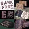 Bark Font - Wooden OpenType Alphabet | Handmadefont.com
