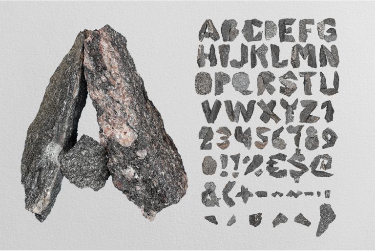 Granite Font - Strong OpenType Alphabet | Handmadefont.com