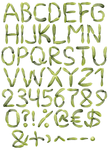 Cucumber Font - Eco OpenType Alphabet | Handmadefont.com