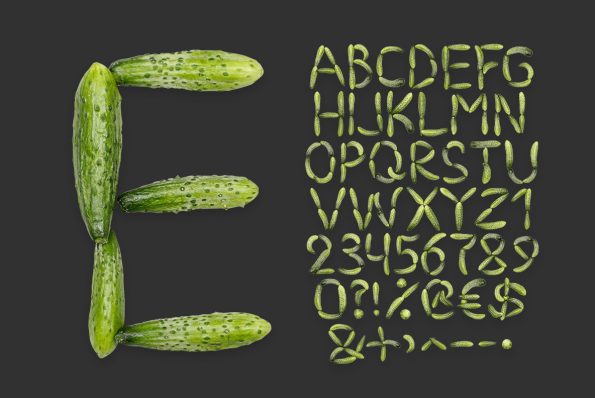 Cucumber Font - Eco OpenType Alphabet | Handmadefont.com