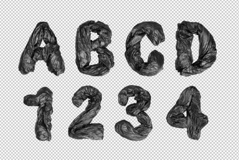 Garbage Bags Font. Recycling OpenType Typeface | Handmadefont.com