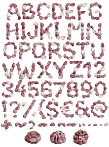 Buy Garlic Font To Dress Designs And Scare Vampires Off