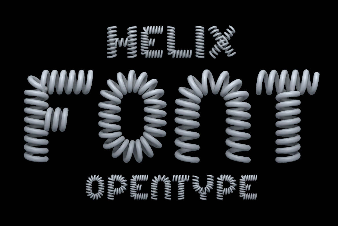 Helix Font - Creative OpenType Alphabet | Handmadefont.com