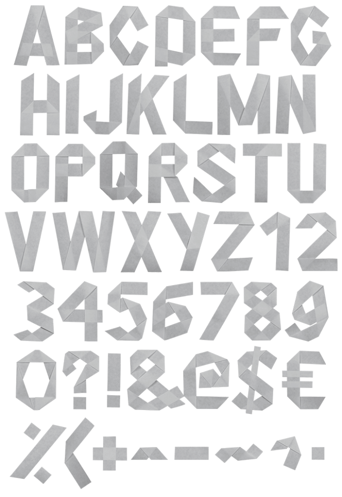 Origami Font - Paper OpenType Alphabet | Handmadefont.com