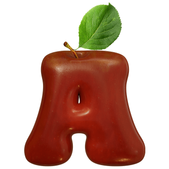 Buy Red Apple Font And Enjoy Awesome Fruit Typography