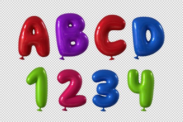 Balloons Font - Party OpenType Alphabet | Handmadefont.com