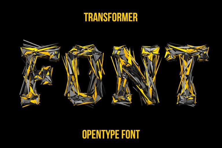 Transformers Font - Black and Yellow Typeface | Handmadefont.com