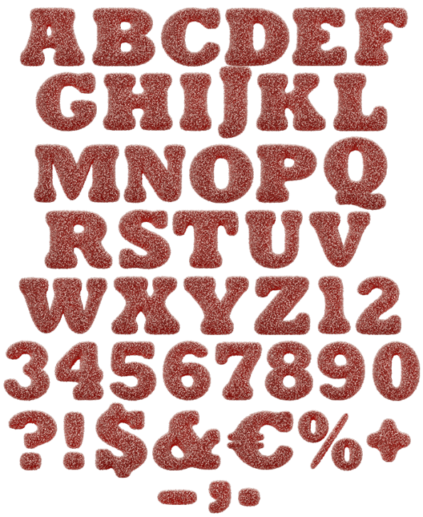 Candy Font - Sugar OpenType Alphabet | Handmadefont.com