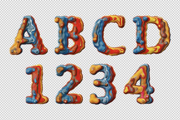 Paint melt Font - Creative alphabet | Handmadefont.com