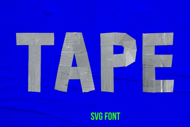 Tape Font - OpenType Alphabet | Handmadefont.com