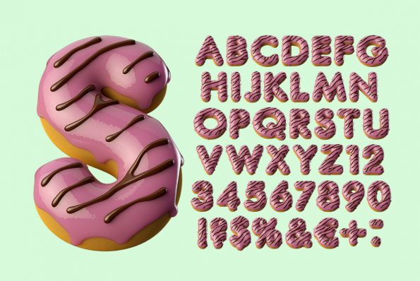 Donuts Font - OpenType typeface | Handmadefont.com