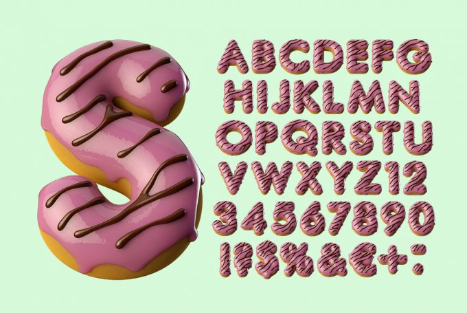 Donuts Font - OpenType typeface | Handmadefont.com