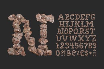 Granite Font - Stone OpenType Alphabet | Handmadefont.com