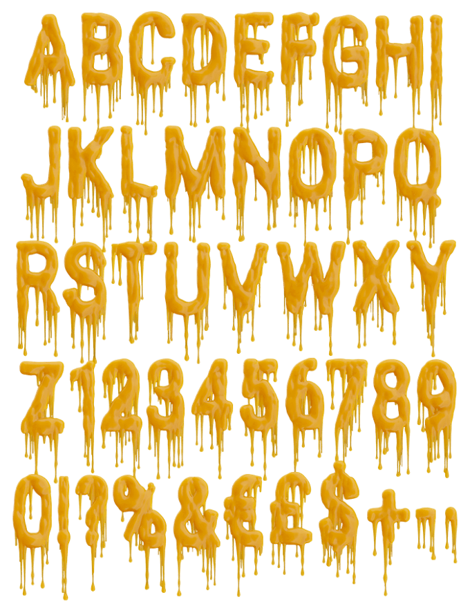 Buy Yellow Wax Font, Handmade Font Gift From Bees