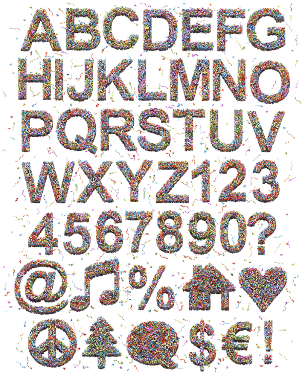Color Confetti Font - Handmadefont