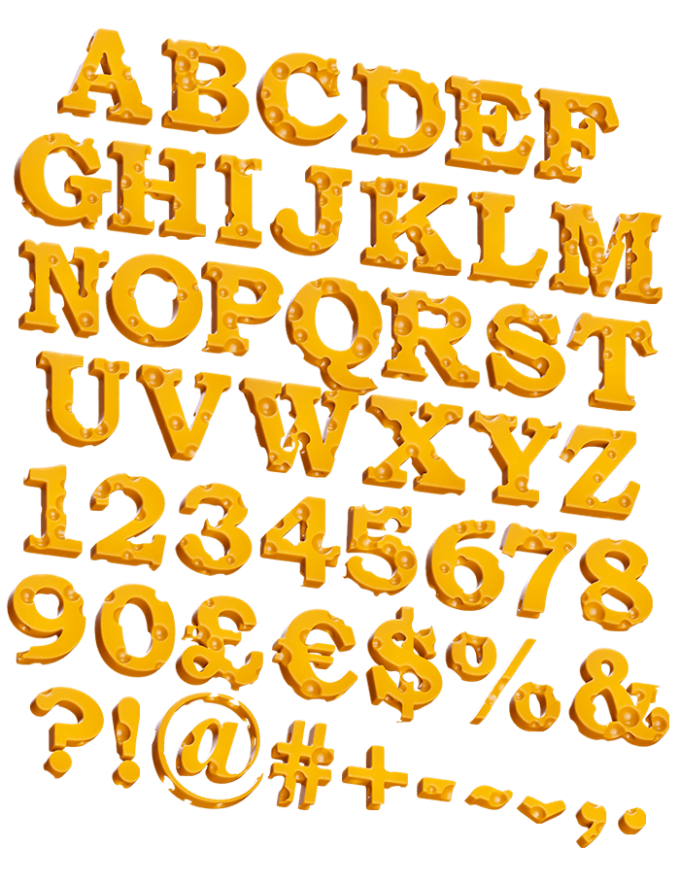 Cheese Font - Handmadefont
