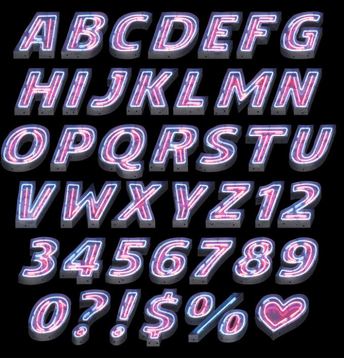 Night light alphabet - Handmadefont