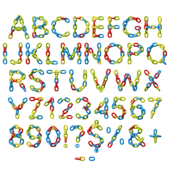 Color Chain Font - Playful OpenType Typeface | Handmadefont.com