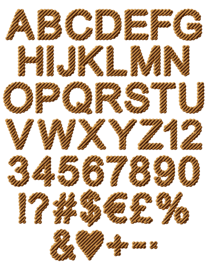 Cookies Font - Fudge Stripe Cookies Alphabet | Handmadefont.com