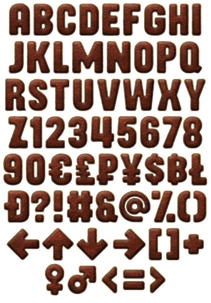 Leather font - Handmadefont