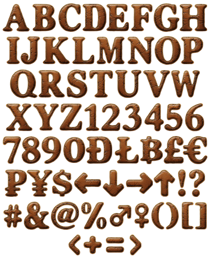 Leather Stitch font - Handmadefont