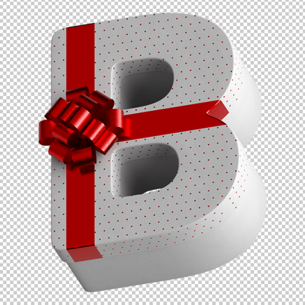 Present With Red Ribbon font - Handmadefont