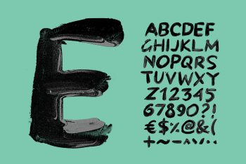 Black Paint Font - Brush OpenType Typeface | Handmadefont.com