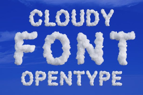 Cloud Font - Cloudy Day OpenType Alphabet | Handmadefont.com