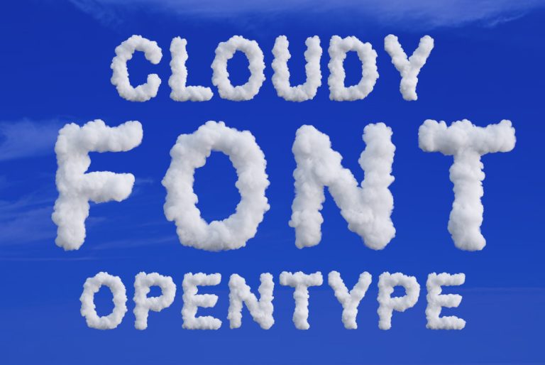 Cloud Font - Cloudy Day OpenType Alphabet | Handmadefont.com