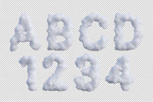 Cloud Font - Cloudy Day OpenType Alphabet | Handmadefont.com