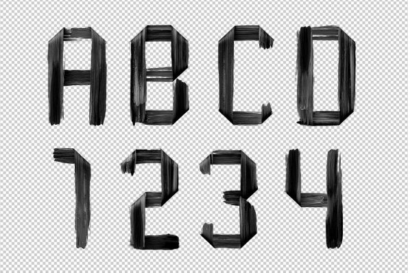 Black Brush Font - Creative OpenType Alphabet | Handmadefont.com