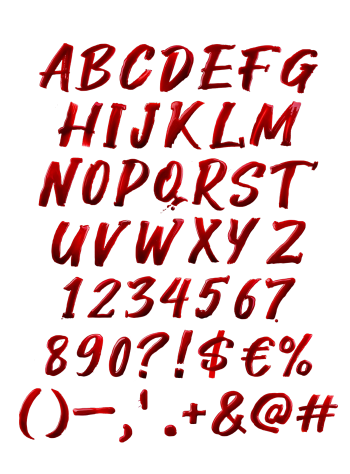 Bloody Font - Spooky alphabet | Handmadefont.com