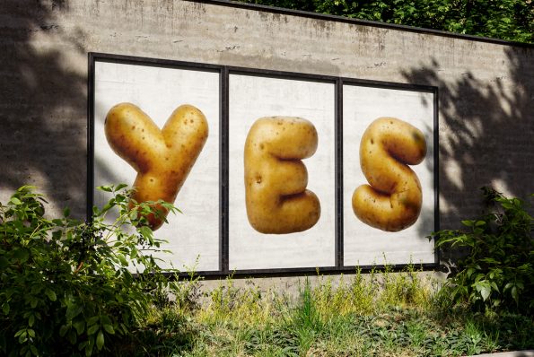Potato Font - Organic vegetable alphabet | Handmadefont.com