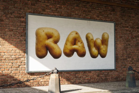 Potato Font - Organic vegetable alphabet | Handmadefont.com