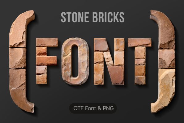 Stone Bricks Font - Strong alphabet | Handmadefont.com