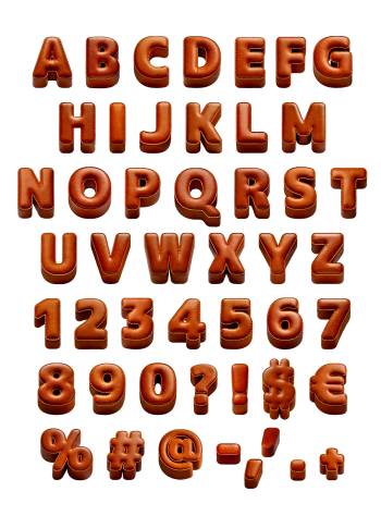 Brown Leather Font - Elegant alphabet | Handmadefont.com