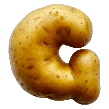 Potato Font - Organic vegetable alphabet | Handmadefont.com