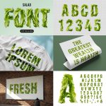 Salad Font - Fresh Green alphabet | Handmadefont.com