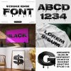 Stroke Edge Font - Black paint alphabet | Handmadefont.com