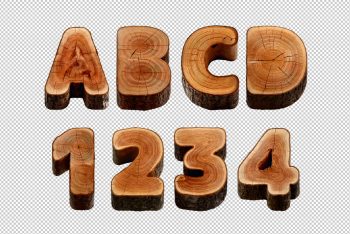 Wooden Logs Font - Nature alphabet | Handmadefont.com
